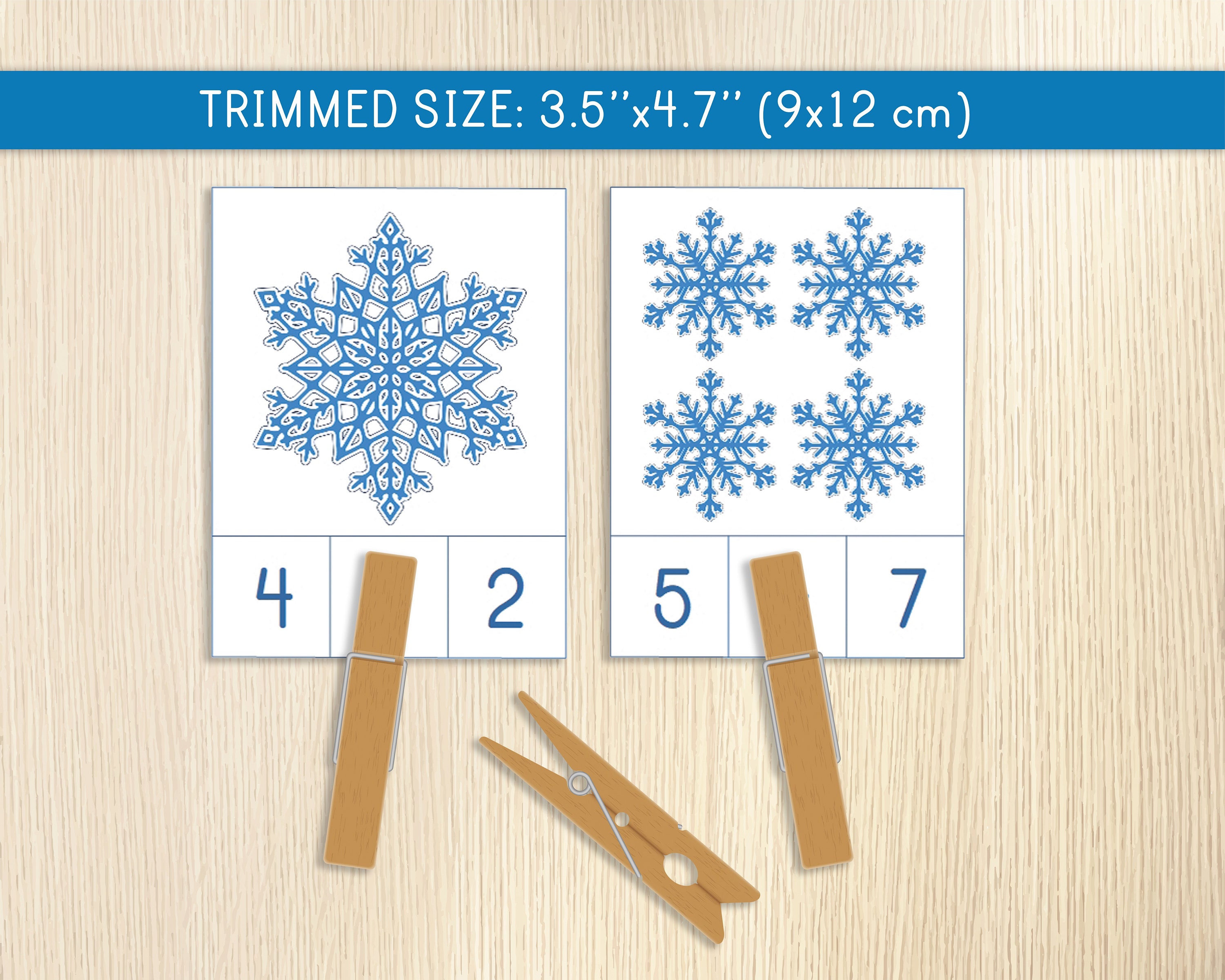 Snowflake Count & Clip Cards - Numbers 1-10 - Toddler - Preschool ...