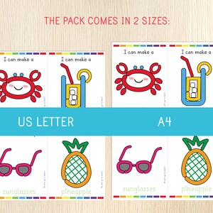 Summer Playdough Mats, 24 Visual Cards, Play Doh, Toddler Activity ...