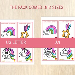 Unicorn Playdough Mats, Play Doh, Toddler, Preschool Activity ...