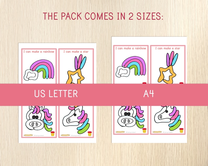 Unicorn Playdough Mats Play Doh Toddler Preschool Activity - Etsy