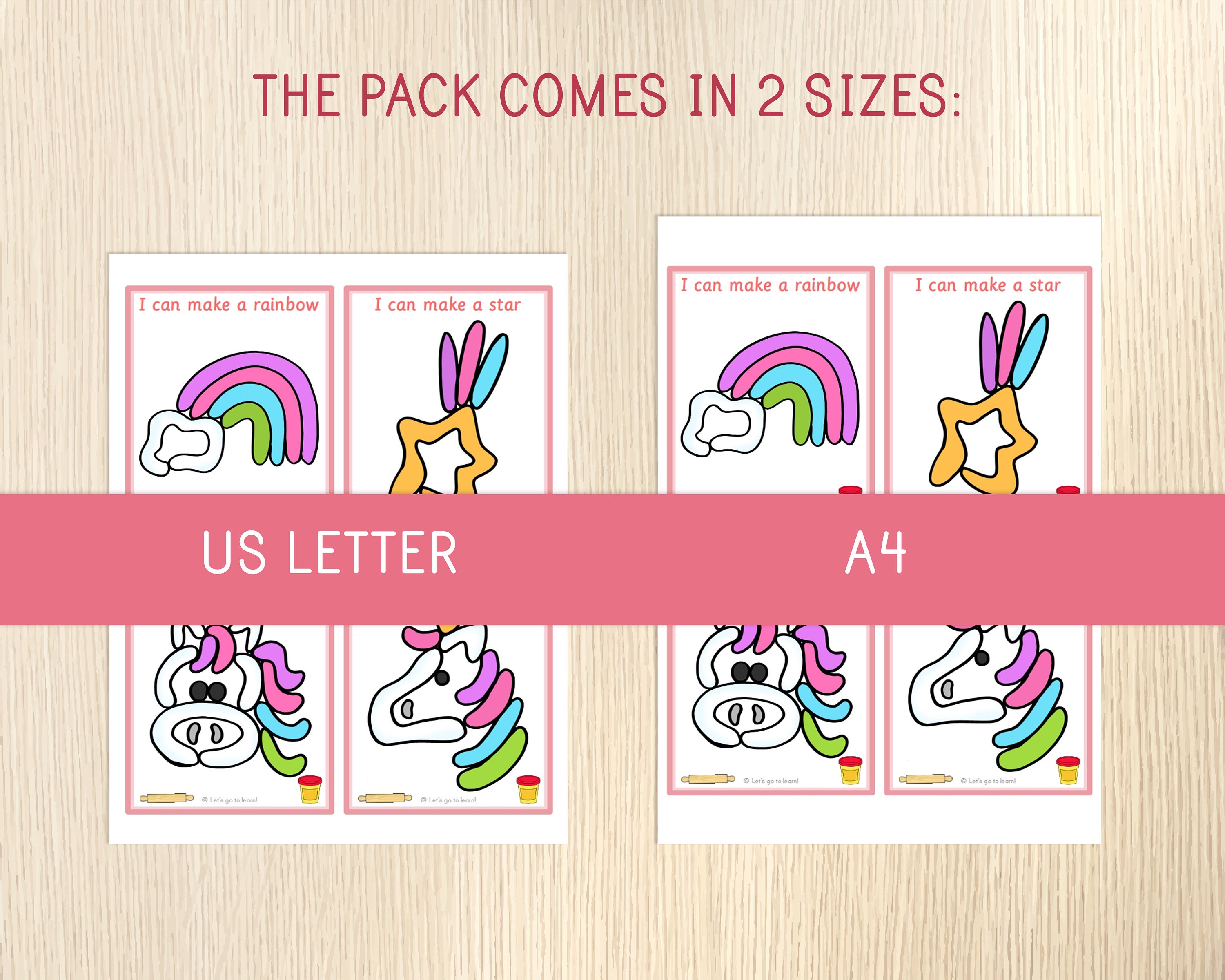 Unicorn Playdough Mats - Play Doh Activity - Unicorn Birthday Party ...