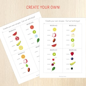 Make a Smoothie Game, Pretend Play, Dramatic Play for Kids, Cutting and ...