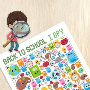 Back to School I Spy, Seek and Find, Look and Find,counting Activity, I ...