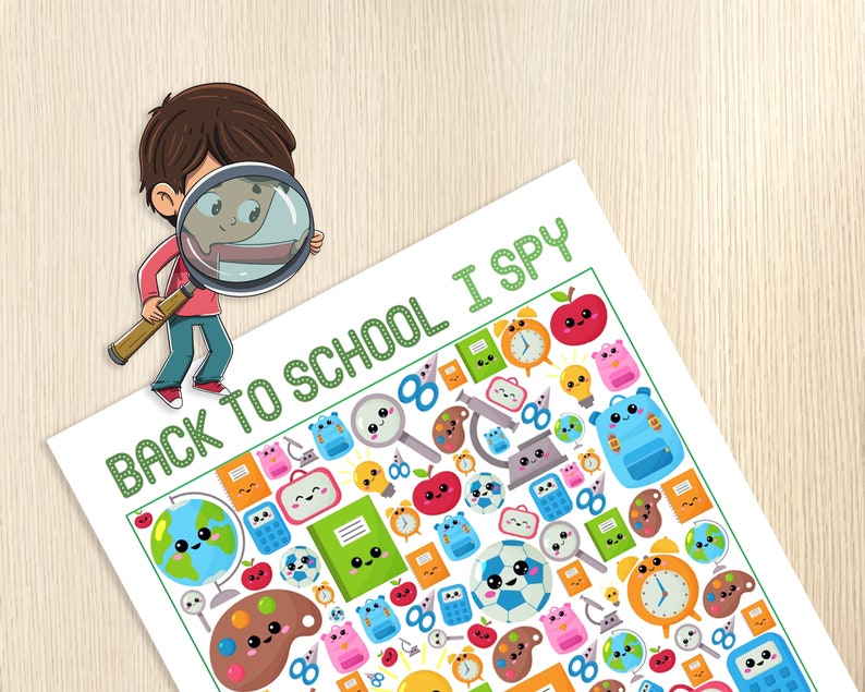 Back to School I Spy Seek and Find Look and Findcounting - Etsy