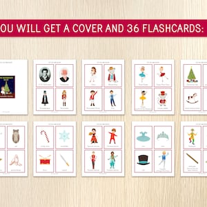 Nutcracker Ballet Flashcards or Wordcards for Kids, Christmas Story ...