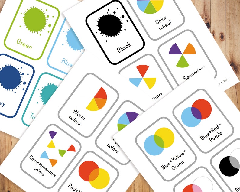 Color Flashcards Color Cards Toddler Preschool | Etsy