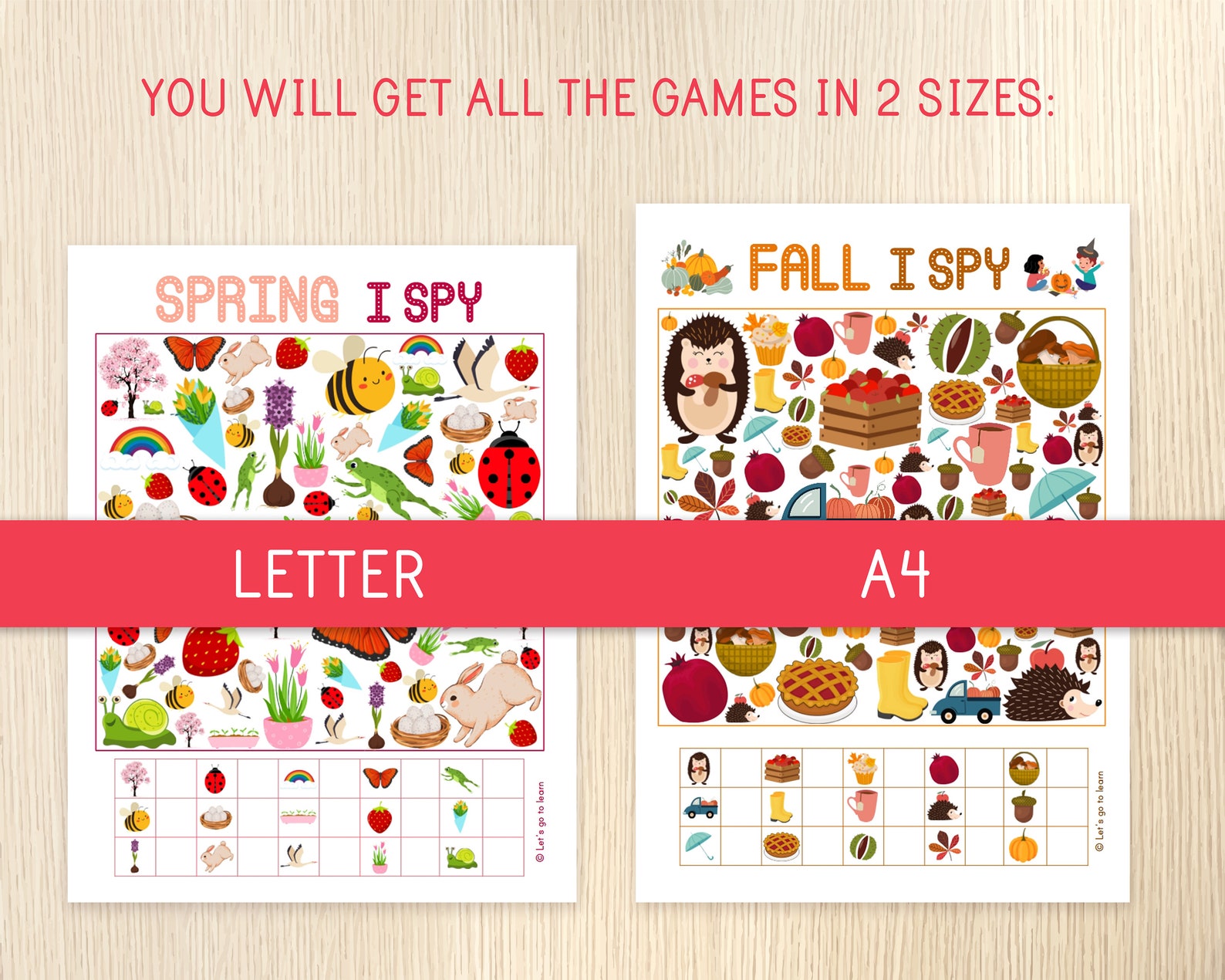 Seasons I Spy BUNDLE Winter Spring Summer Fall Look and - Etsy