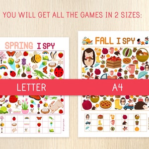 Seasons I Spy BUNDLE, Winter, Spring, Summer, Fall, Look and Find, Seek ...