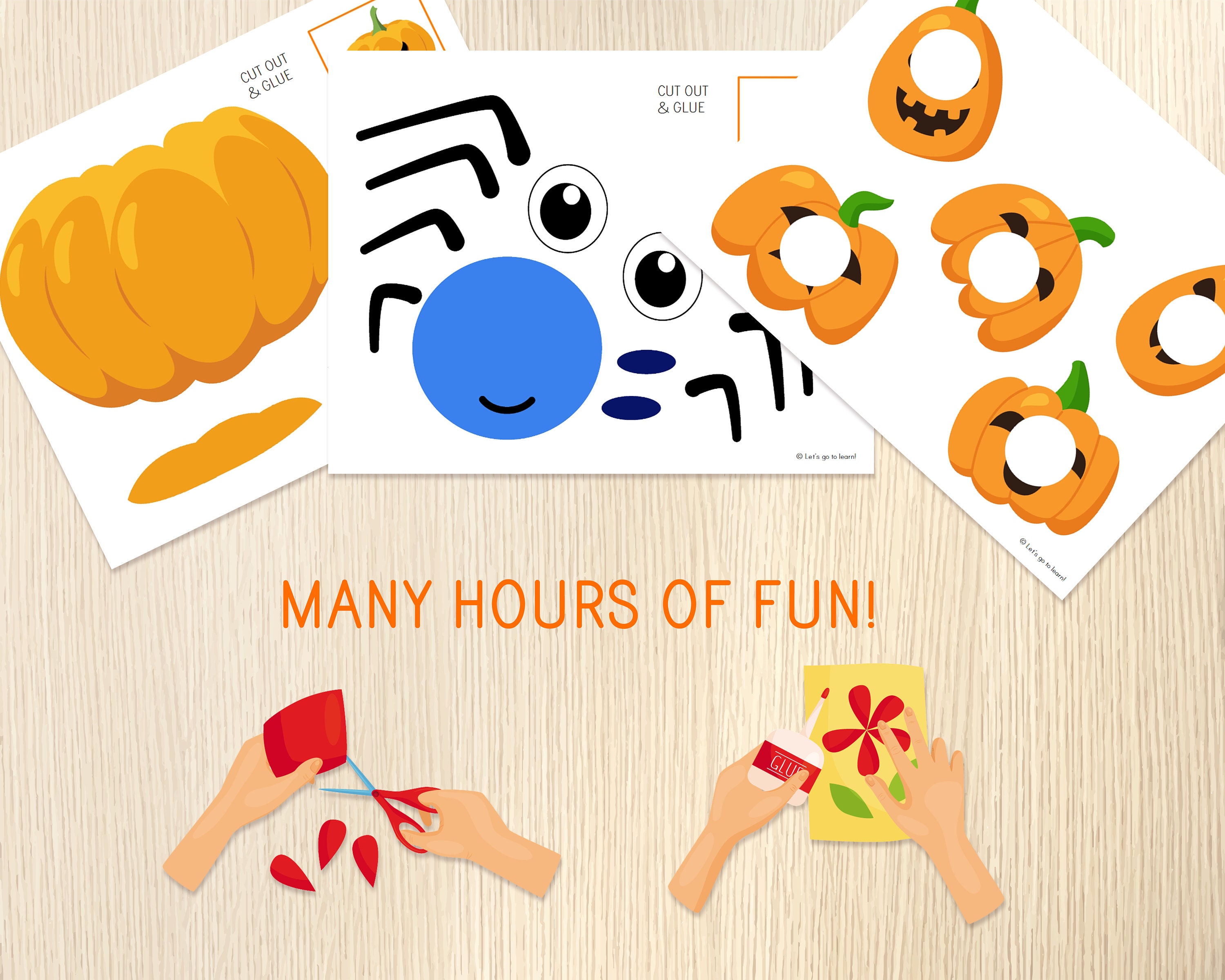 Halloween Cut & Glue Activities - Cutting Practice Games - Preschool ...