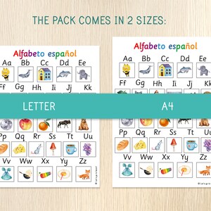 Spanish Alphabet Matching Activity - Beginning Sounds - Spanish ...