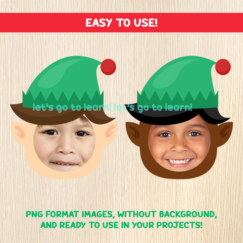 Christmas Add Your Own Photo Face BUNDLE - Cute Christmas Characters ...