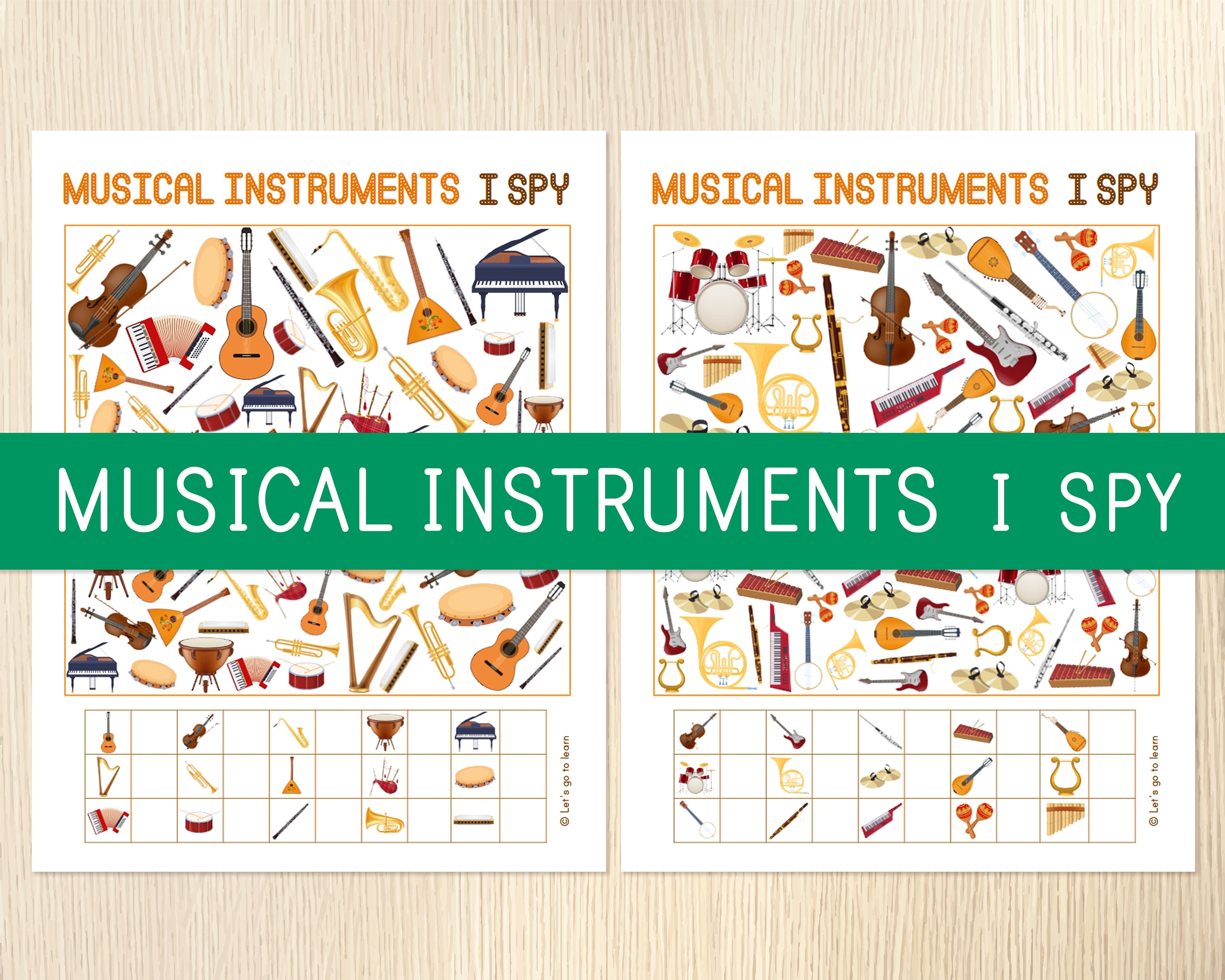 Musical Instruments I Spy Games, Counting Activity, Look and Find ...