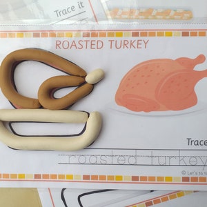 Thanksgiving Feast Playdough Mats, Play Doh Activity, Fall, Autumn ...