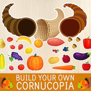 Thanksgiving Game, Build Your Own Cornucopia or Horn of Plenty ...