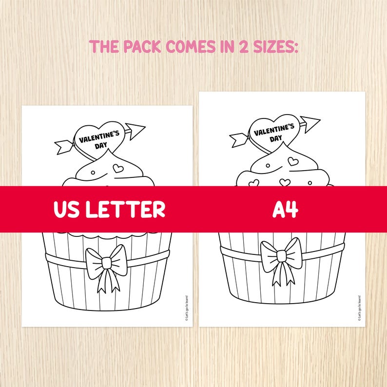 Valentine's Day Cupcakes Coloring Pages - Valentine's Activity for Kids ...