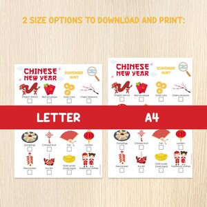 Chinese New Year Scavenger Hunt With Cards to Hide Indoor Outdoor ...