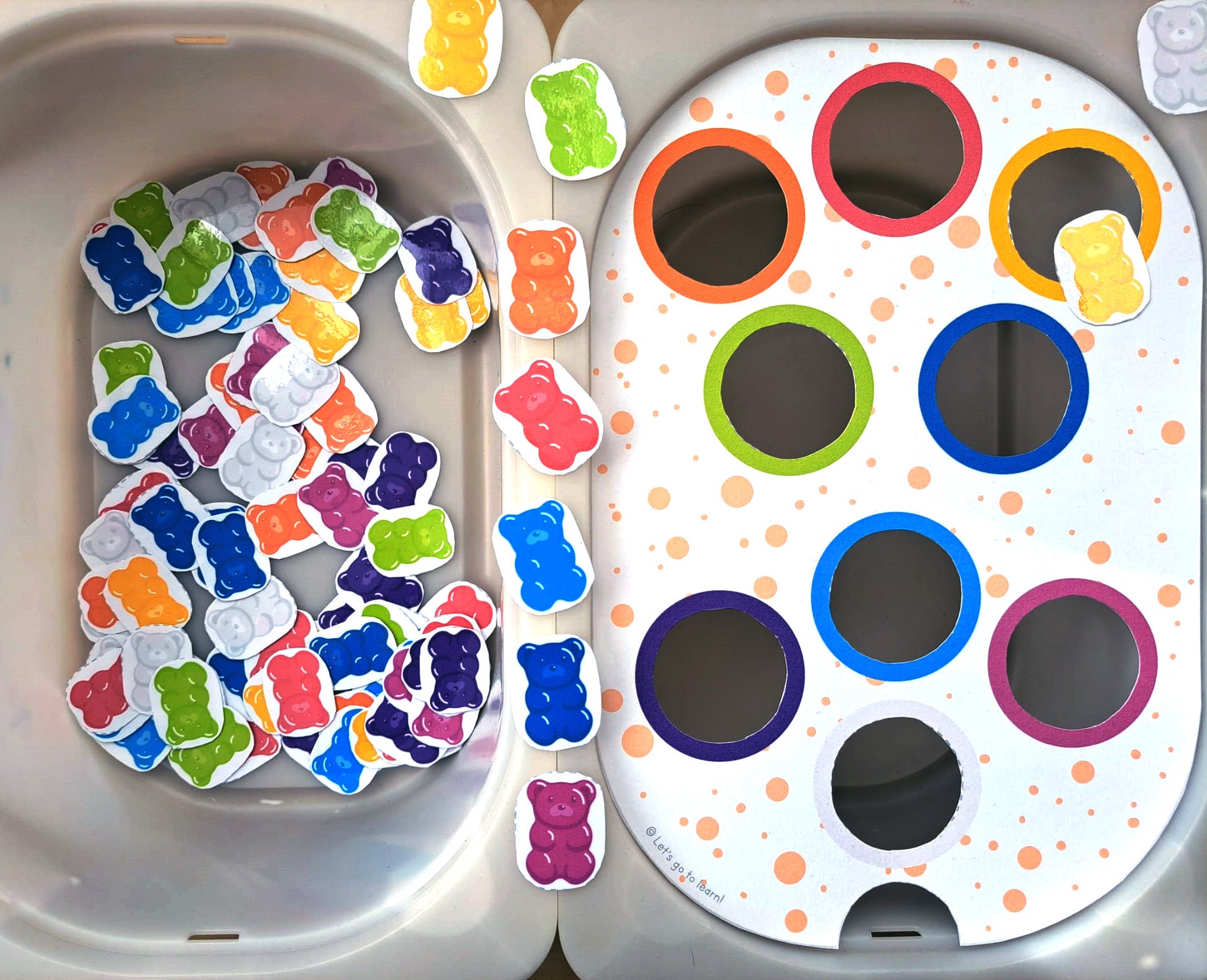 Color Sorting Activity Flisat Insert, Flisat Table Game, Trofast Bin ...