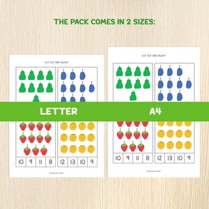 Hungry Caterpillar Count and Clip Cards, Numbers 1 to 20, Counting ...