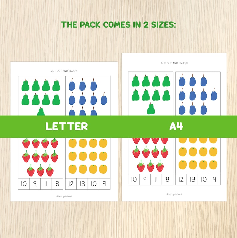 Hungry Caterpillar Count and Clip Cards, Numbers 1 to 20, Counting ...
