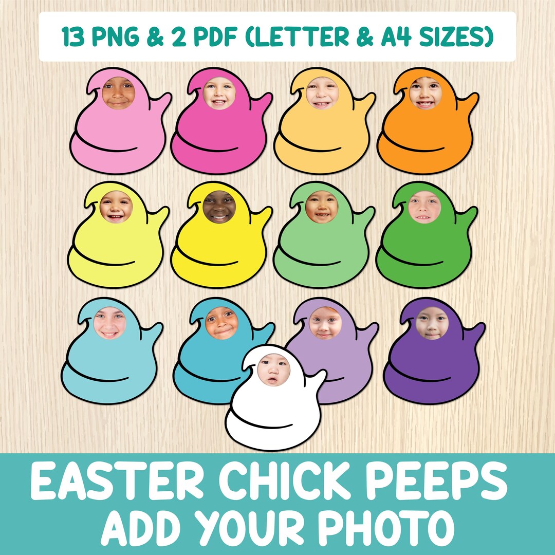 Easter Chick Peeps - Add Your Photo Activity for Kids - Easter Craft ...
