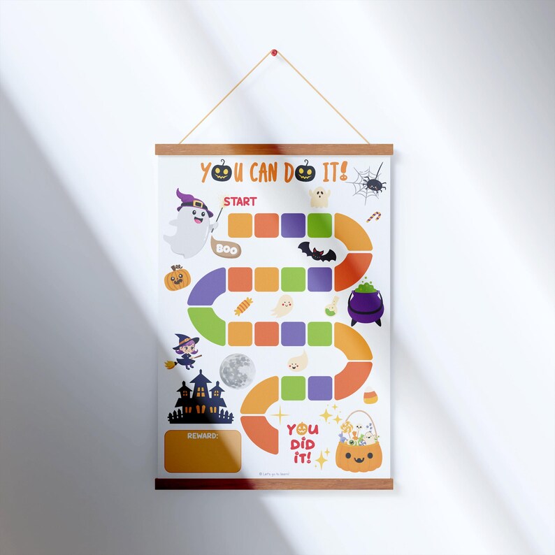 Halloween Reward Chart - Cute Sticker Chart - Toddler, Preschool Kids ...