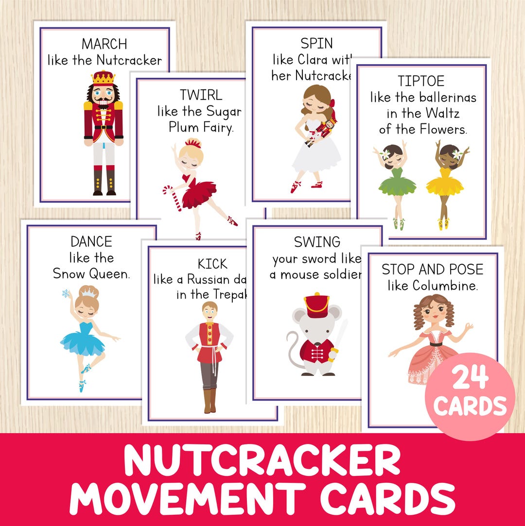 Nutcracker Movement Cards - Christmas Game - Toddler, Preschool ...