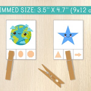 Shapes Clip Cards - Shapes Matching Activity - Toddler, Preschool ...