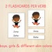 English-spanish Action Verbs - 42 Verbs - 84 Bilingual Flashcards ...