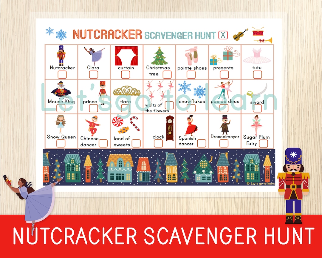 Nutcracker Scavenger Hunt, Treasure Hunt Activity, Christmas Game ...