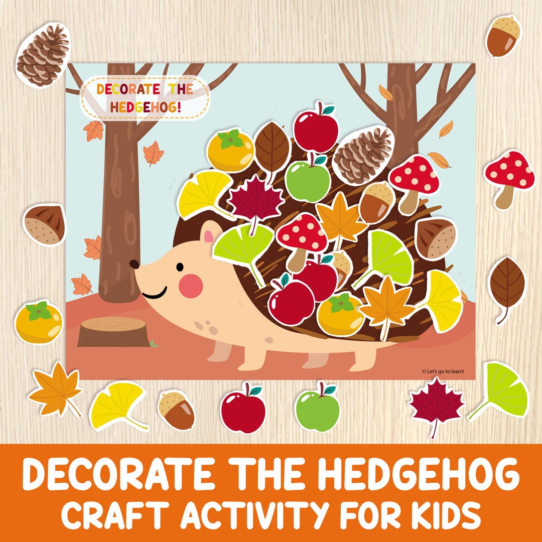 Fall Activity for Toddler & Preschool Kids - Decorate the Hedgehog ...