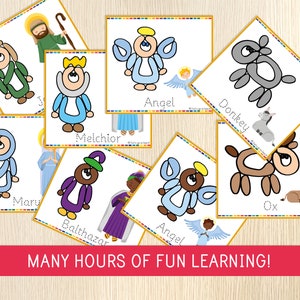 Nativity Playdough Mats, Christmas Characters, Play Doh Activity ...