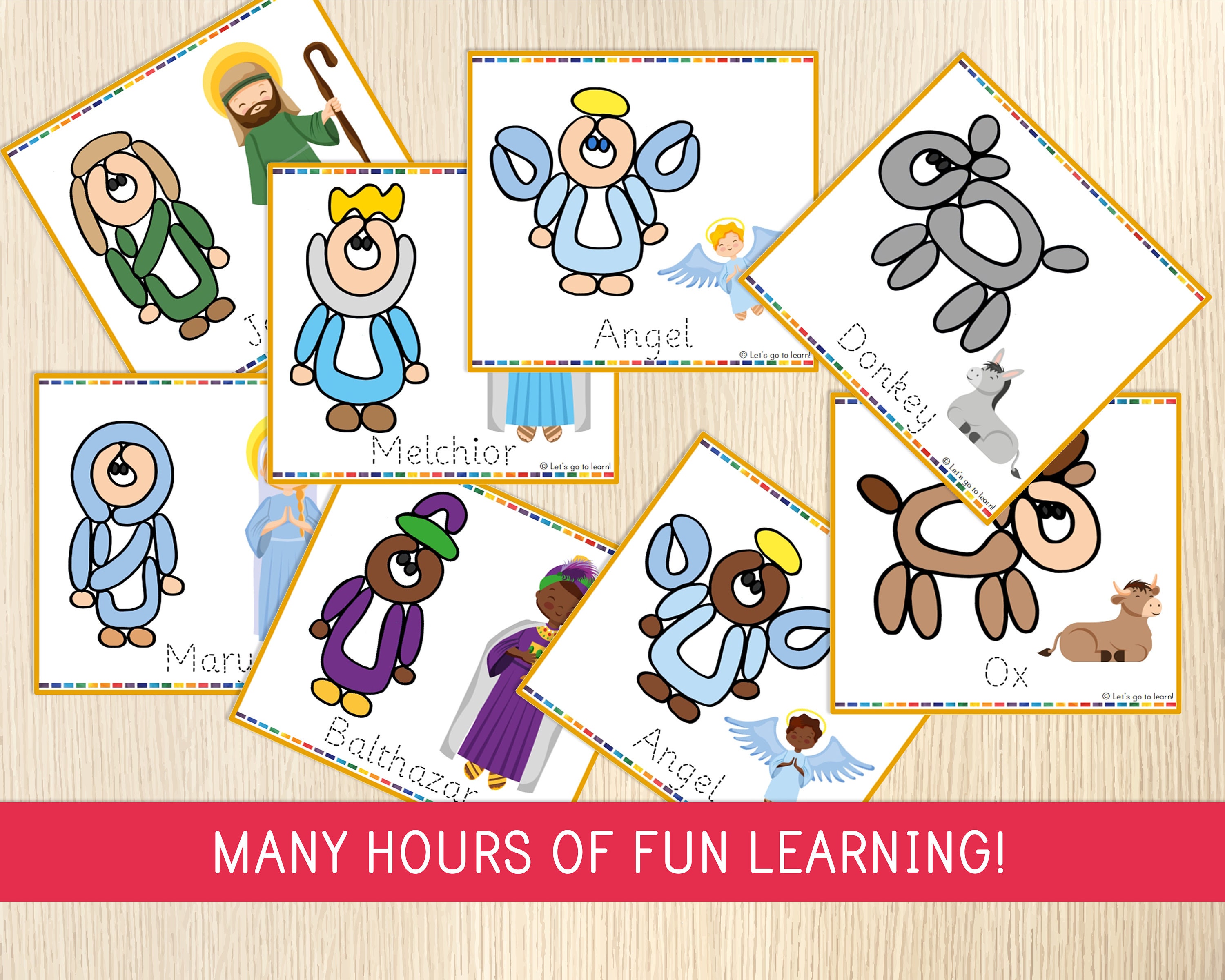 Nativity Playdough Mats, Christmas Characters, Play Doh Activity ...