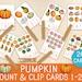 Pumpkin Count and Clip Cards Counting Cards Numbers 1-20 | Etsy