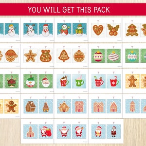 Christmas Matching Games 2 Piece Puzzles for Toddlers & - Etsy Australia