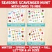 Seasons Scavenger Hunt Games BUNDLE, Treasure Hunt With Cards to Hide ...