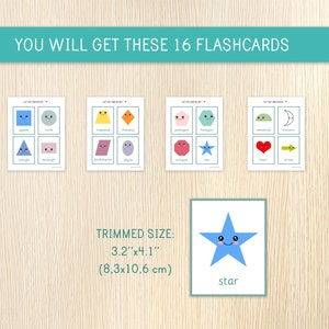 Shapes Flashcards , 2D Shapes, Preschool & Kindergarten Cards, Learning ...