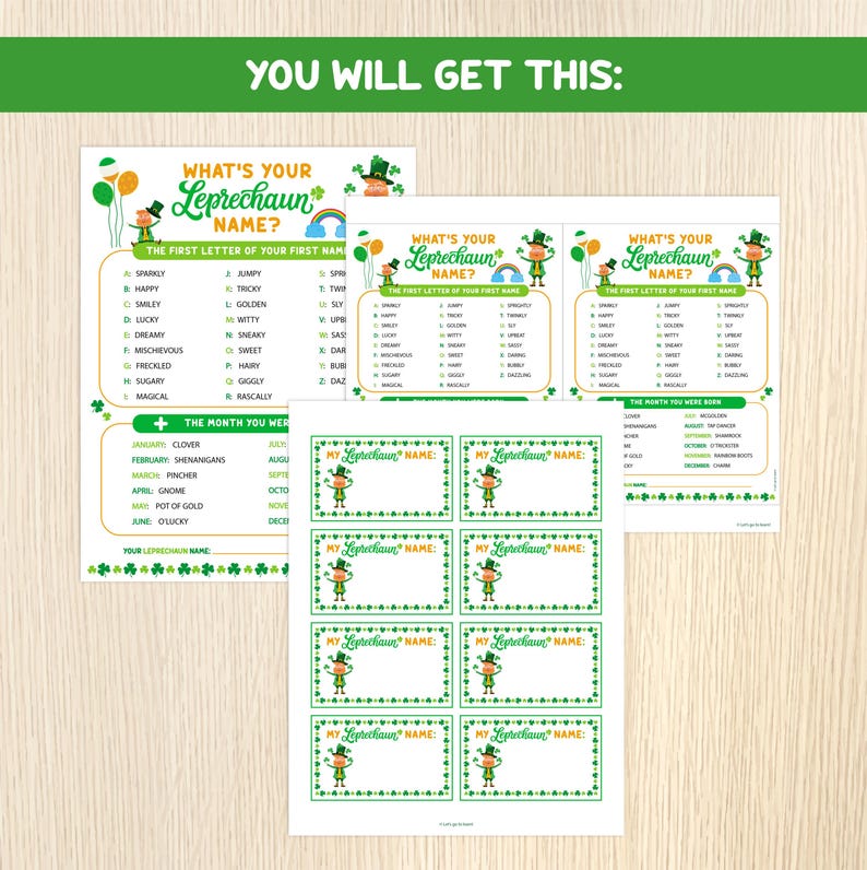 What's Your Leprechaun Name Game - St. Patrick's Day Leprechaun Name ...