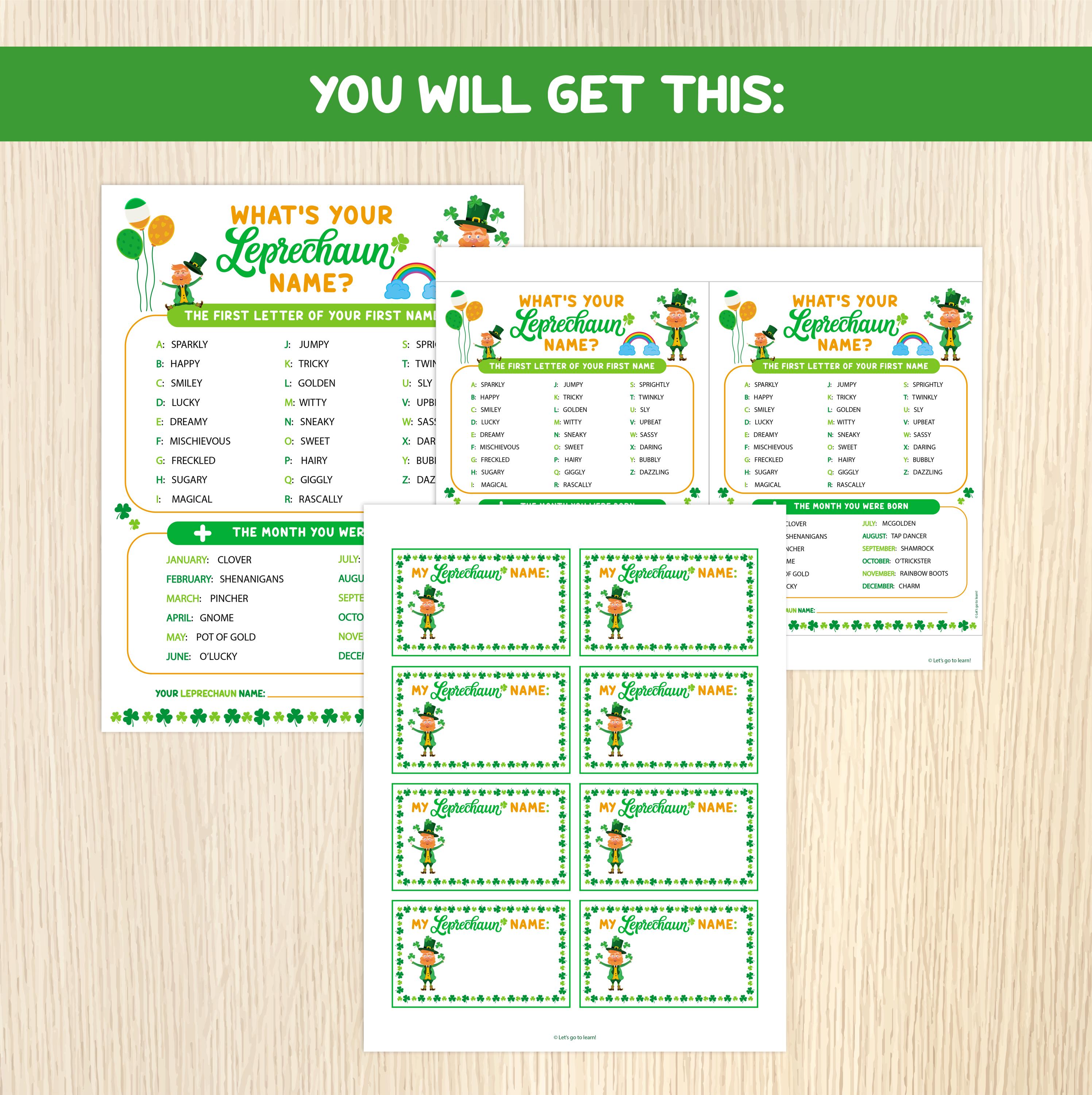 What's Your Leprechaun Name Game - St. Patrick's Day Leprechaun Name ...
