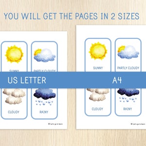 Weather Flashcards - 18 Weather Cards - Toddler & Preschool Cards ...