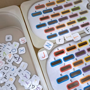 Letters Sorting Activity Flisat Insert, Flisat Table, Trofast Bin Lid ...