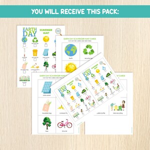 Earth Day Scavenger Hunt - Indoor Treasure Hunt With Cards to Hide ...