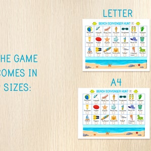 Beach Scavenger Hunt, Treasure Hunt, Summer Game, Beach Activity for ...