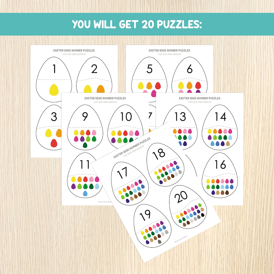 Easter Egg Number Matching - Easter Eggs Puzzles - Counting Activity ...