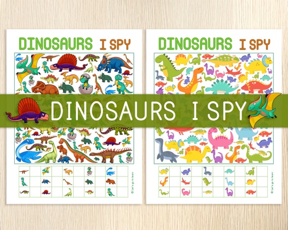Dinosaurs I Spy Seek and Find Look and Find 2 Printable - Etsy
