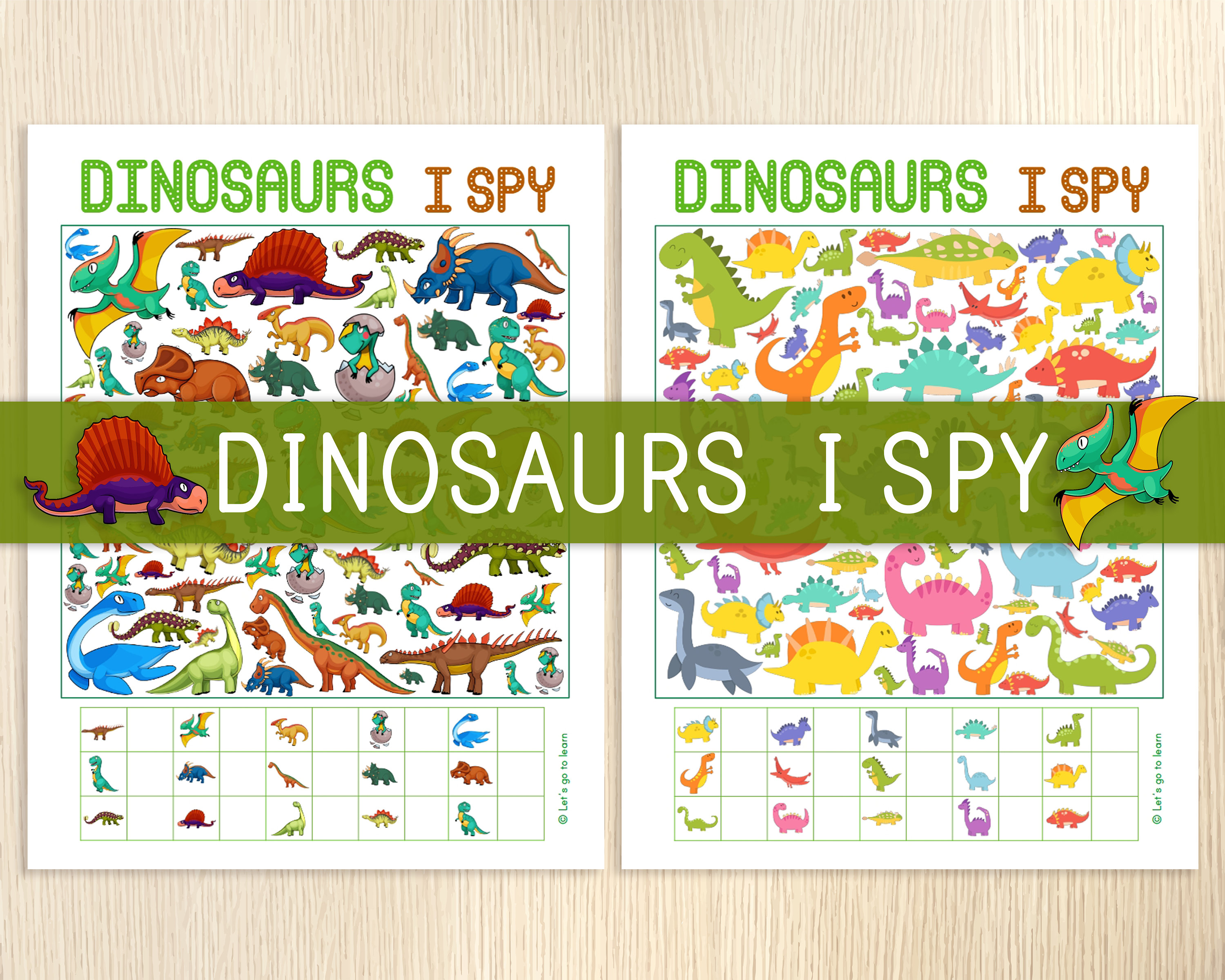 Dinosaurs I Spy Seek and Find Look and Find 2 Printable | Etsy