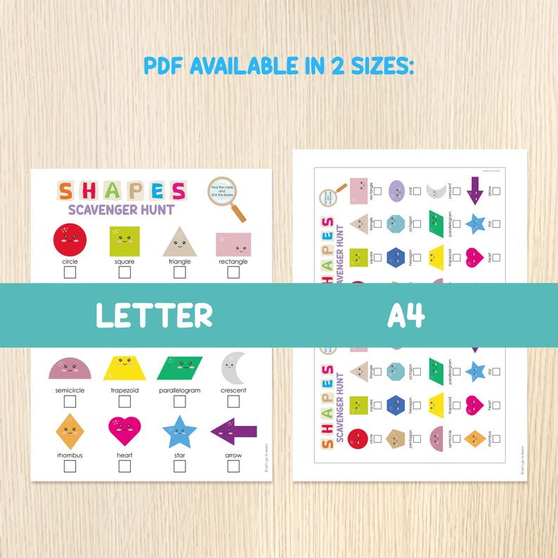 Shapes Scavenger Hunt Game - Shape Recognition Activity - Shape ...