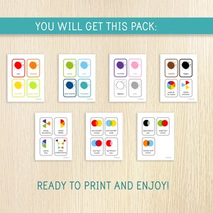 Color Flashcards in SPANISH, Color Cards, Preschool, Kindergarten ...