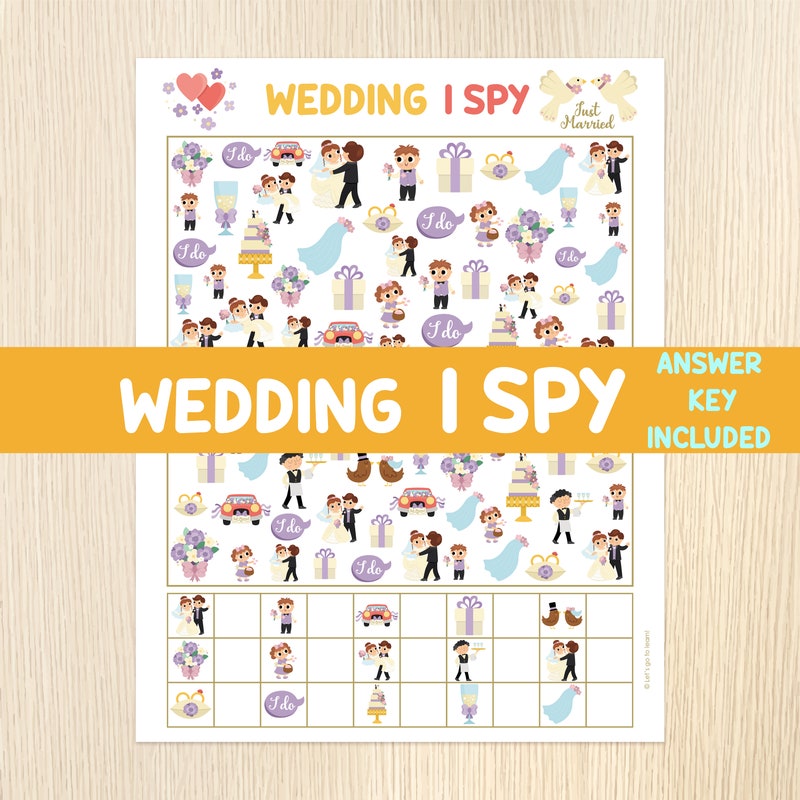 I Spy Wedding Game - Etsy