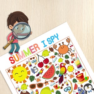 Summer I Spy, Seek and Find, Look and Find, 2 Printable Games, Party ...