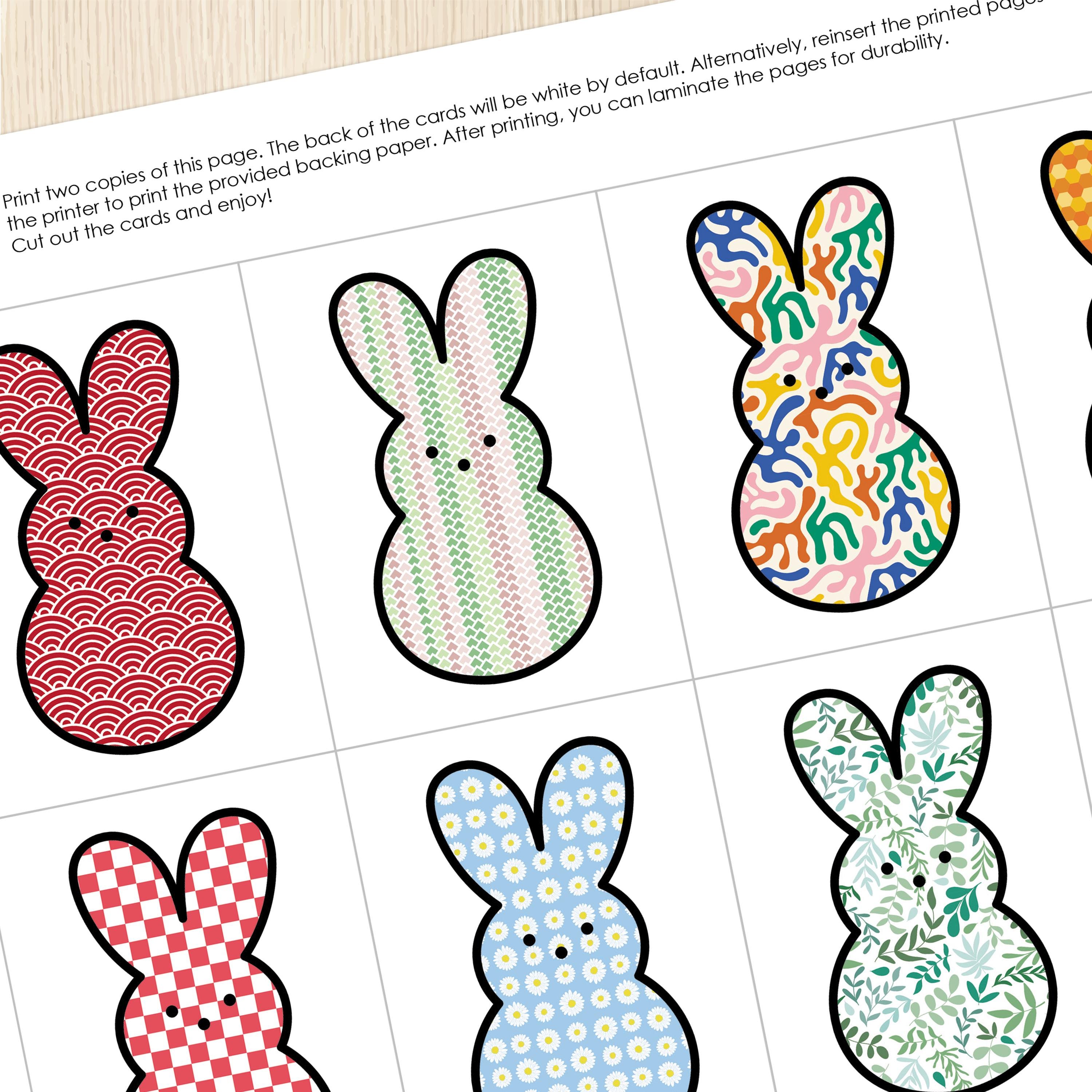 Bunny Peeps Memory Game - Easter Matching Activity - Easter Rabbit Game ...